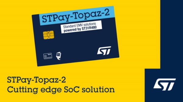 ST마이크로일렉트로닉스, 다중 결제 애플릿 탑재 가능한 비접촉식 카드용 SoC 'STPay-Topaz-2' 출시